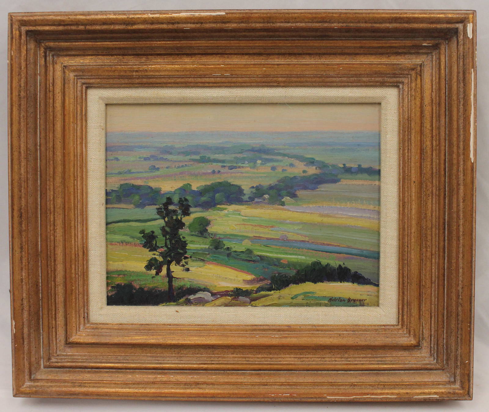 Sgnd Adrian Louis Brewer (1891 - 1956) O/bd Landscape - Overall Framed ...
