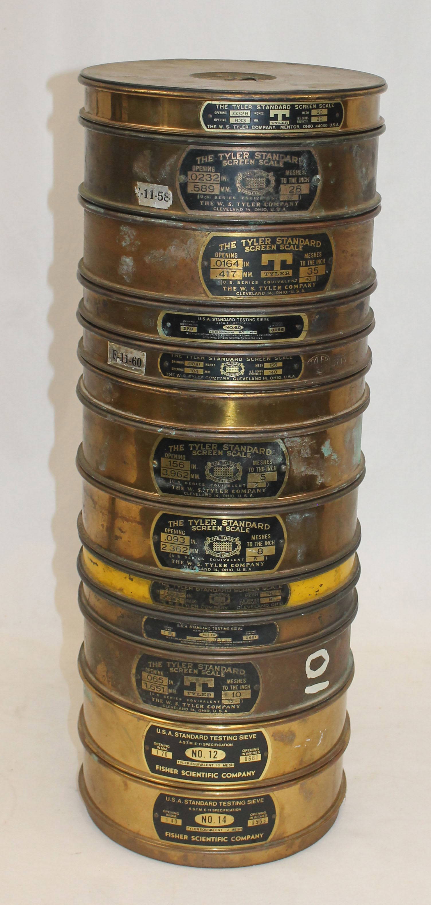 Vintage Stack Of Ca 1950’s - 1960’s Brass U.s.a. Standard Testing ...