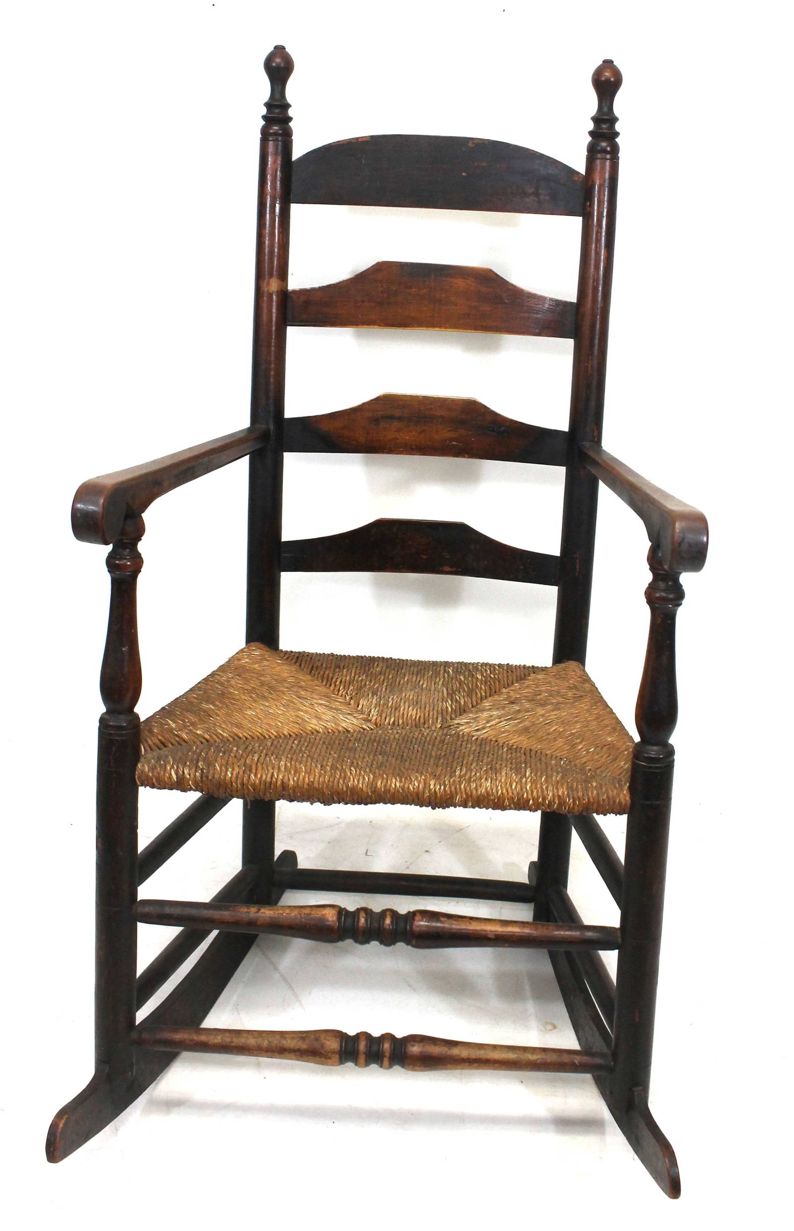 Antique Ne Ladderback Armchair Rocker Auction
