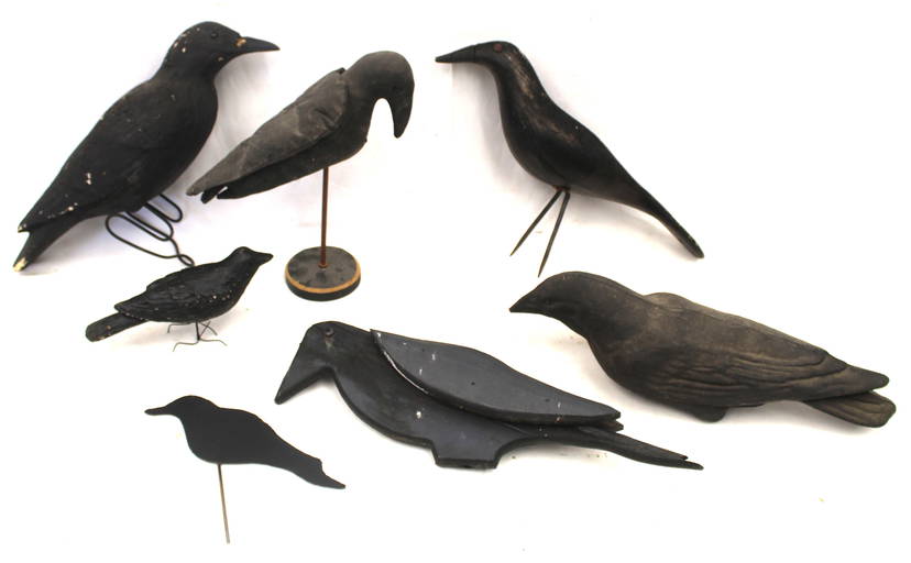 Interesting Lot Of Black Crows In Various Shapes, Sizes & Materials ...