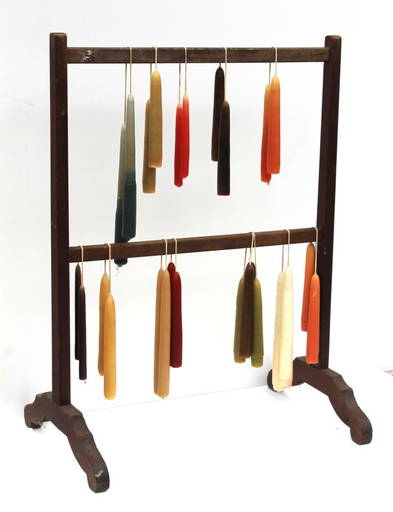 Antique Wooden Candle Drying Or Herb Rack 25" Ta