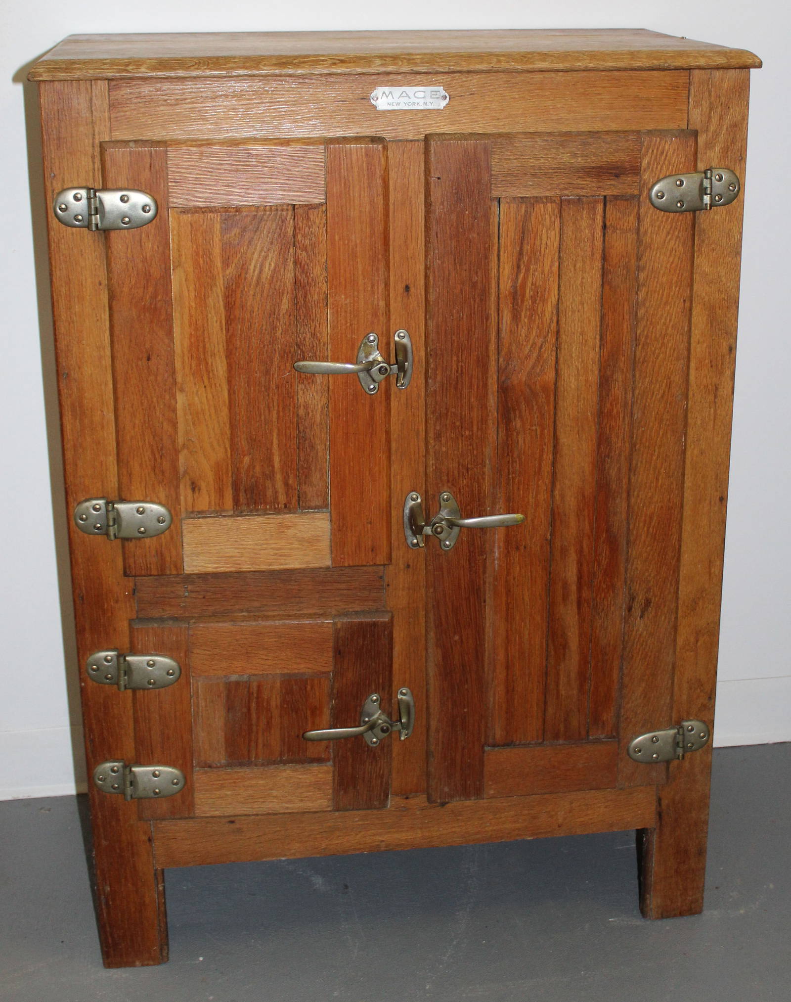 Victorian Oak Ice Box - 41" Tall X 29" Wide X 15 1/4" Deep Auction