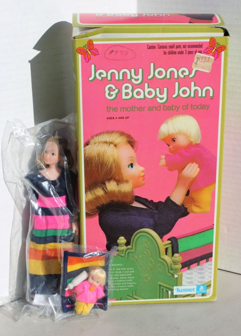 Ca 1973 Kenner "jenny Jones & Baby John" Doll In Orig