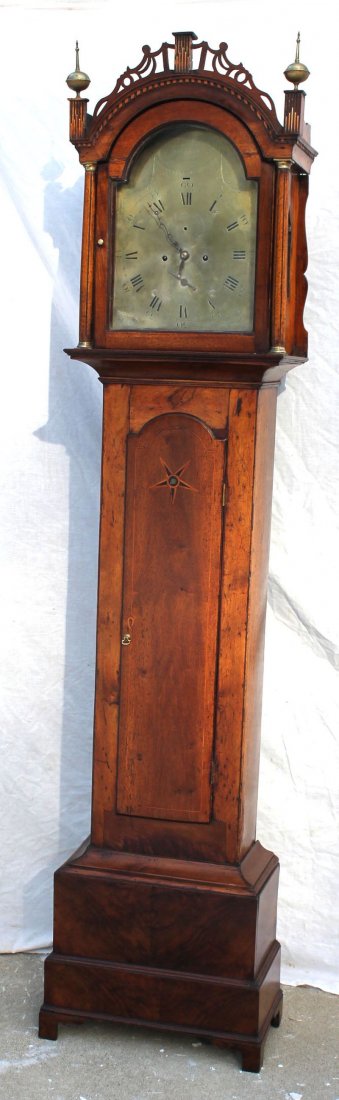 18thC bracket base walnut grandfather clock w inlay & - Jan 25, 2015 ...