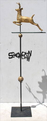 Excellent 19thC leaping stag full body copper - Aug 27, 2016 | Flying ...