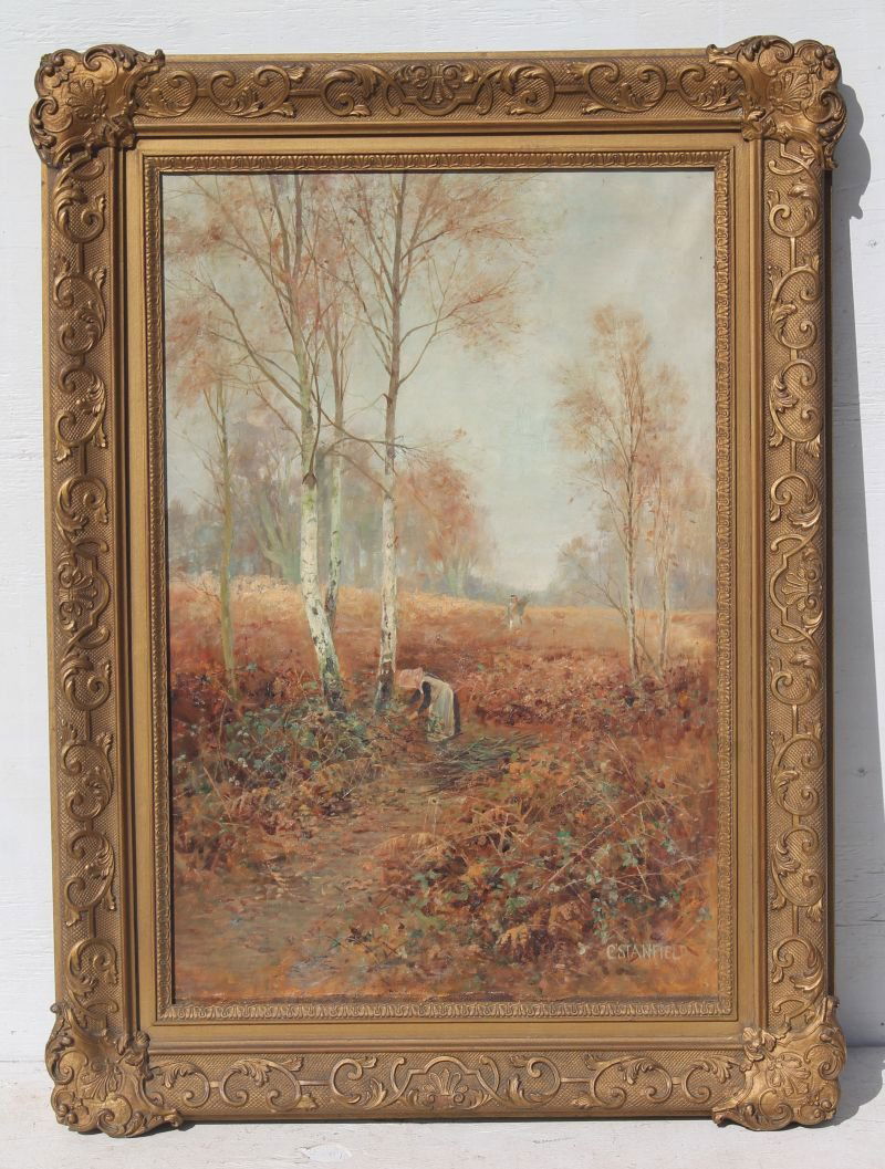 Charles Stanfield (19th/20thc) 30"x20" O/c Of 2 People