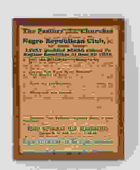 Rare Negro Republican Club Pamphlet Broadside. Auction