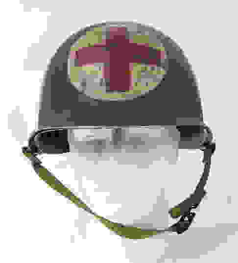 Wwii Era U.s. Army Medic Helmet With White Painted Liner. Auction