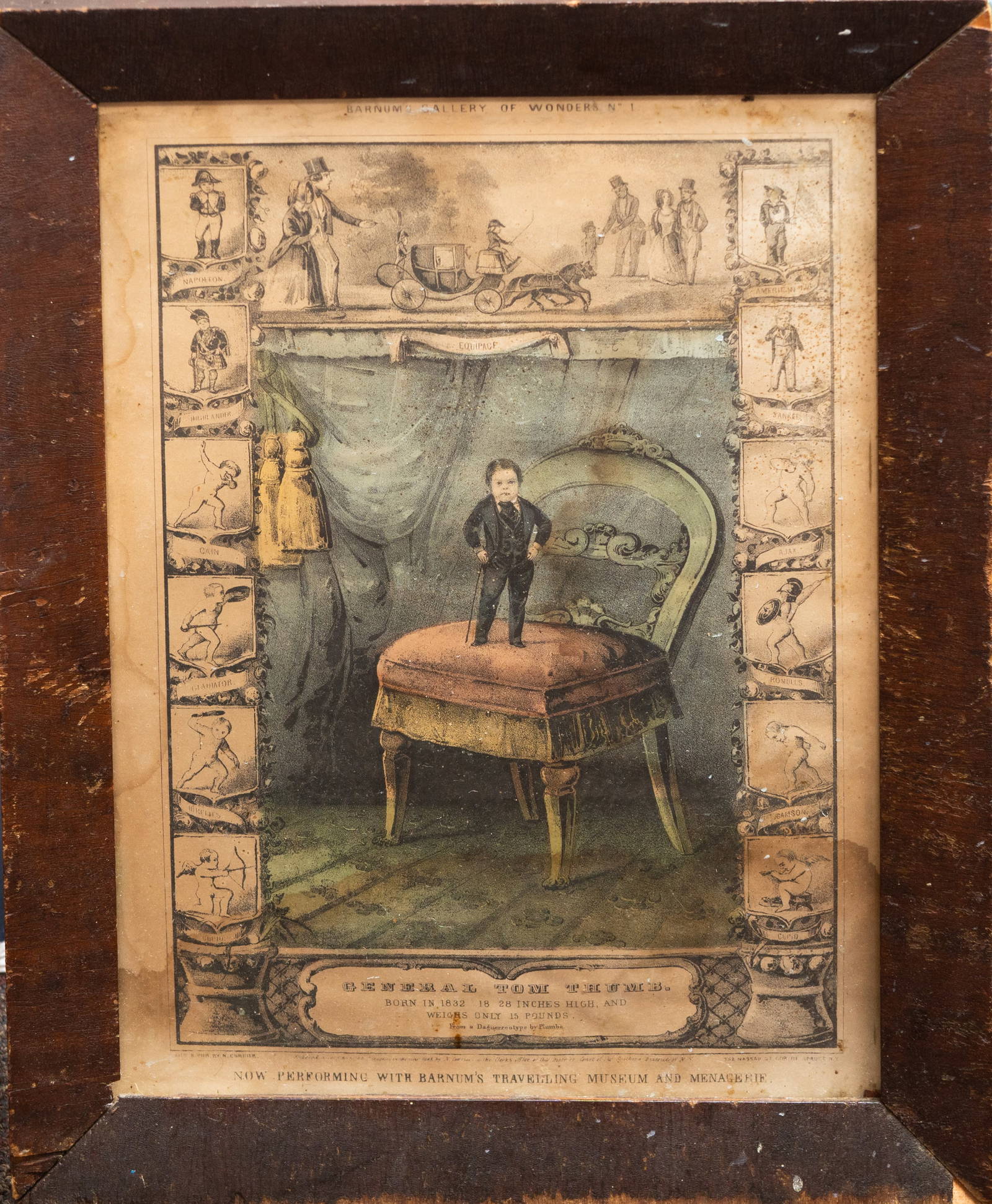 19th-c Print Of General Tom Thumb. Auction