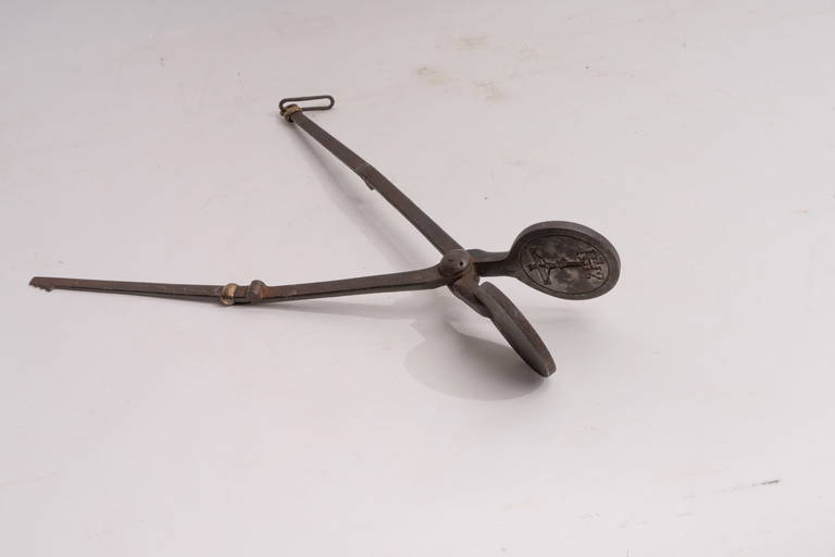 Rare Antique Religious Host Offering Crucifixion Wafer Mold.