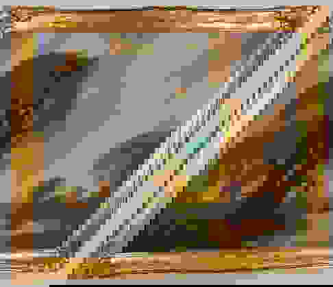 Landscape Painting Signed Risser. Auction