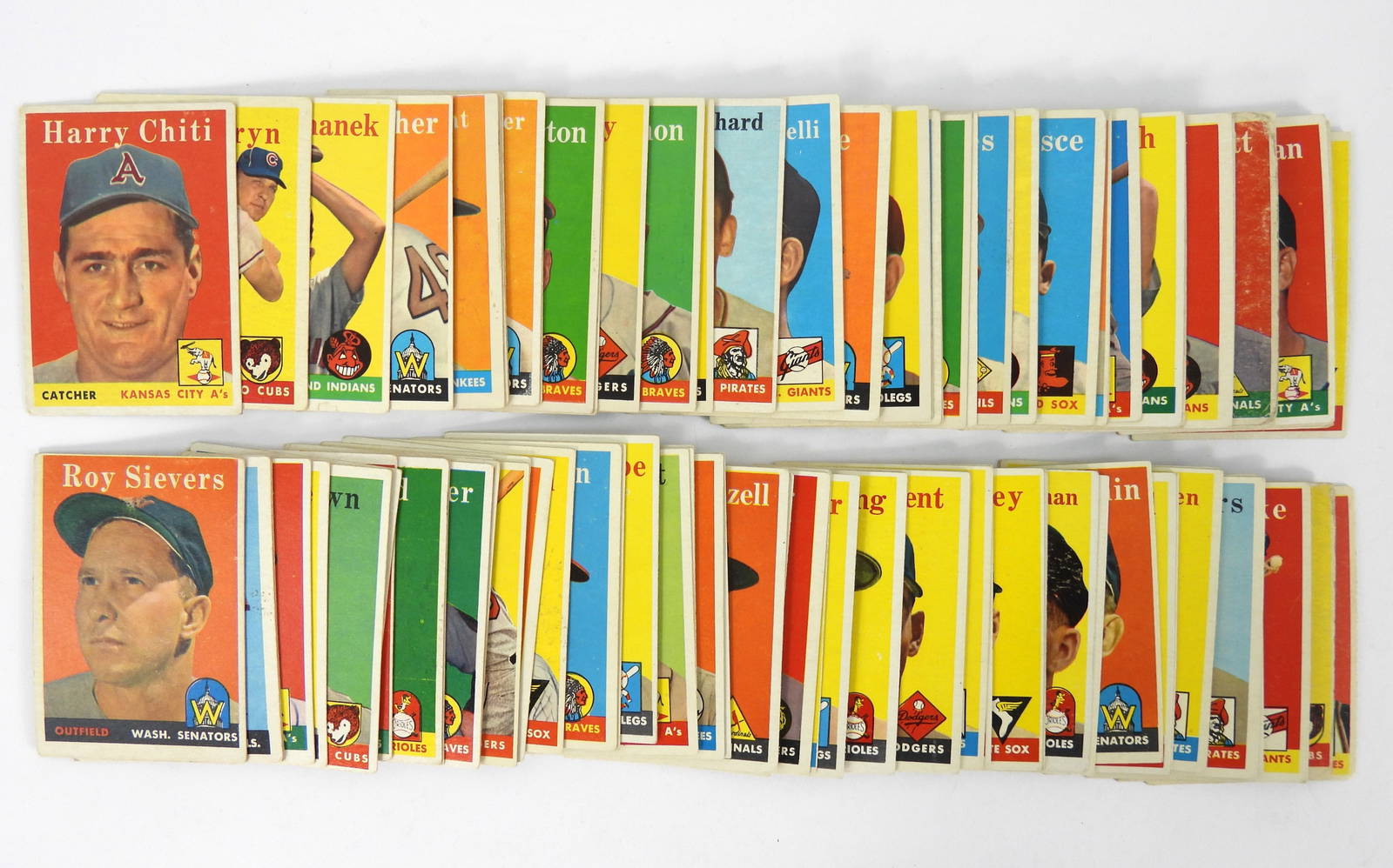 110pc 1958 Topps Baseball Trading Cards Auction