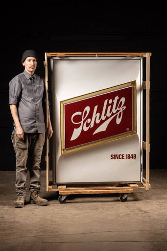 Massive Nos Double Sided Lighted Schlitz Sign