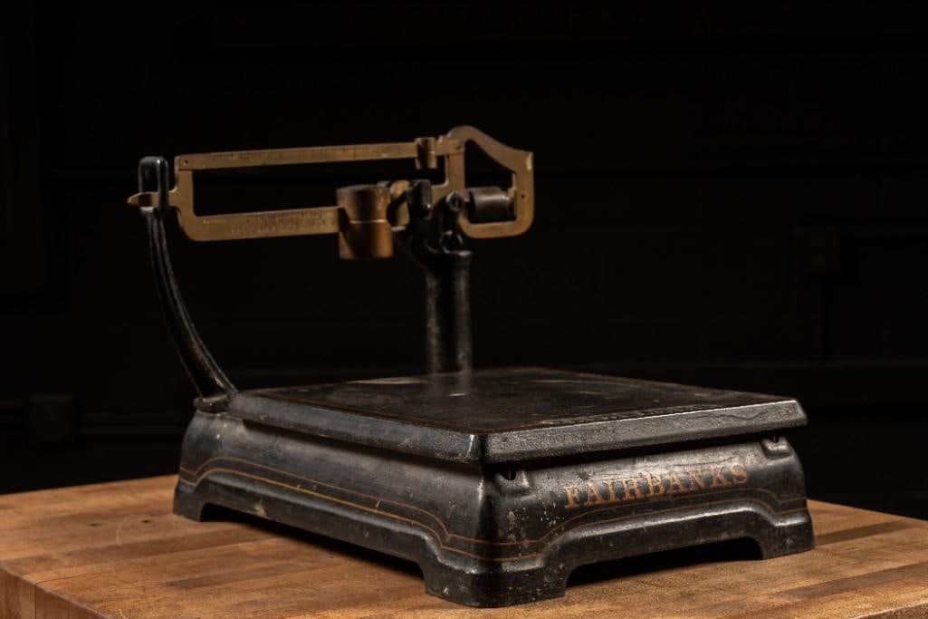 Antique General Store Counter Scale Auction