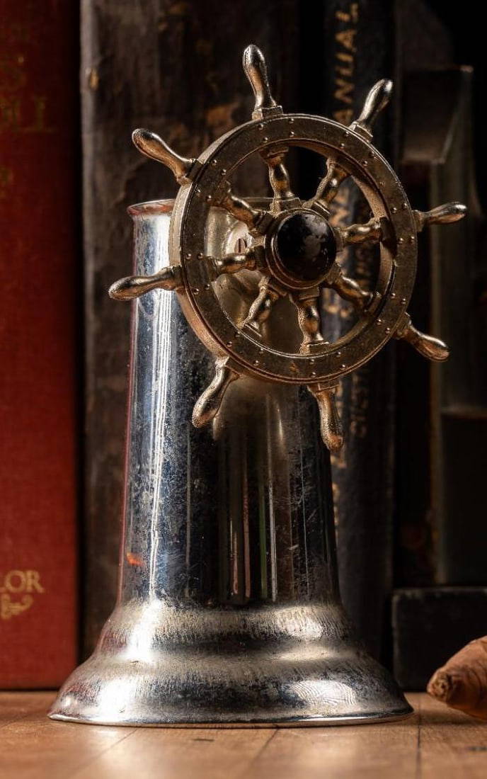 Vintage Ships Wheel Lighter Stand Auction