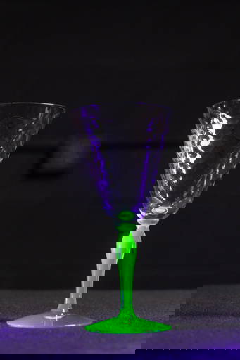 Antique Uranium Optical Glass Chalice