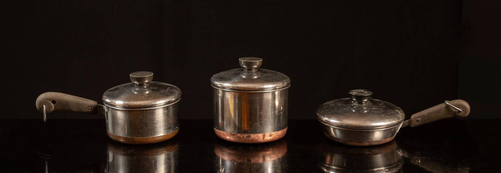 3-piece Set Of Vintage Revere Ware Cookware Auction