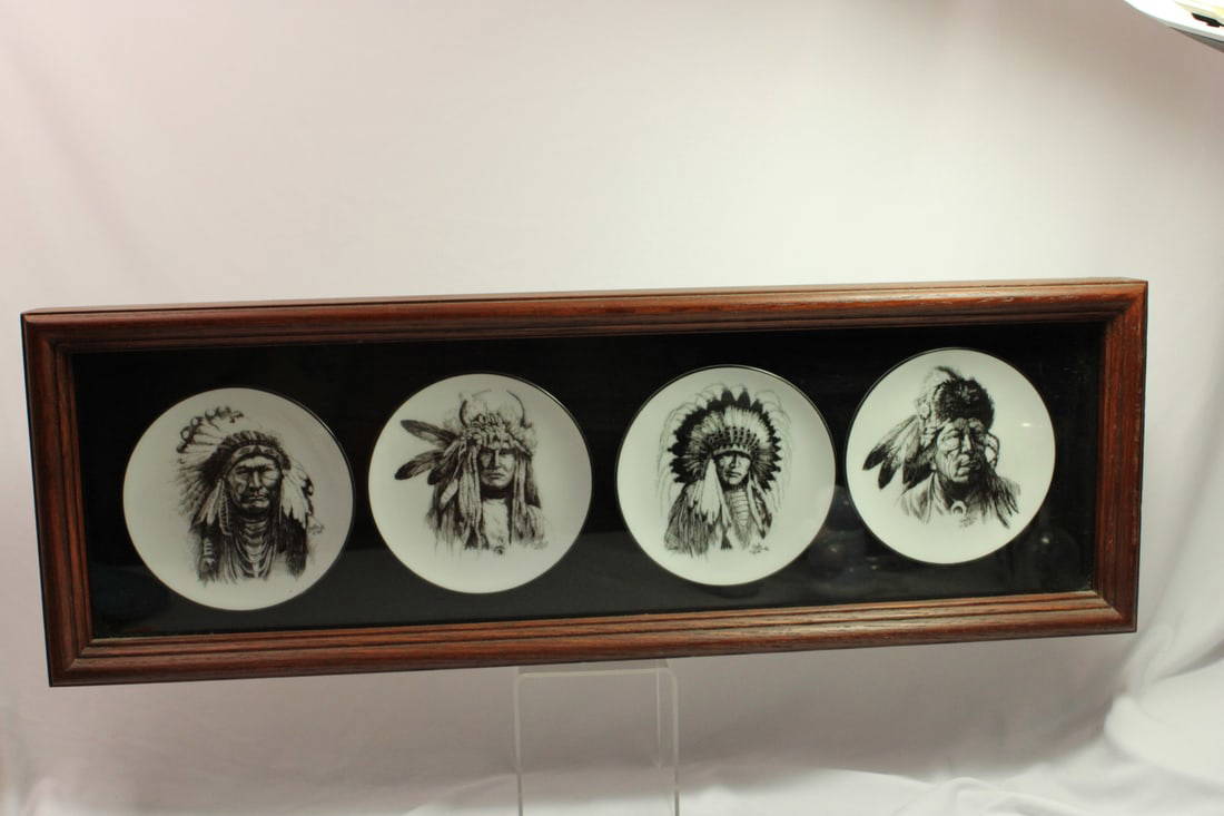 Lot Of 4 Framed Perillo Plates Auction