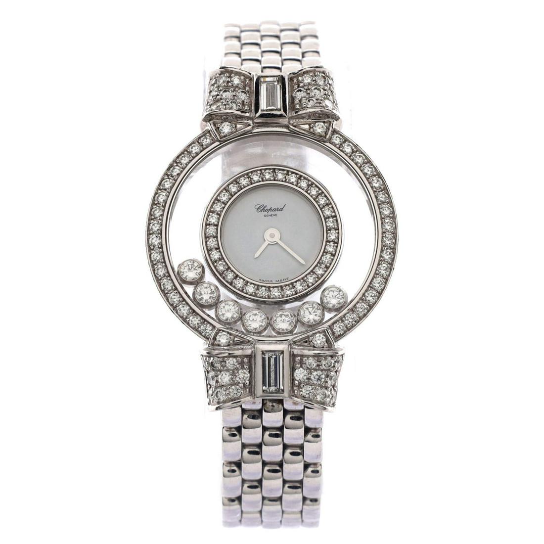 Chopard Happy Diamonds Icons Bow Quartz Watch White Gold With Diamond ...