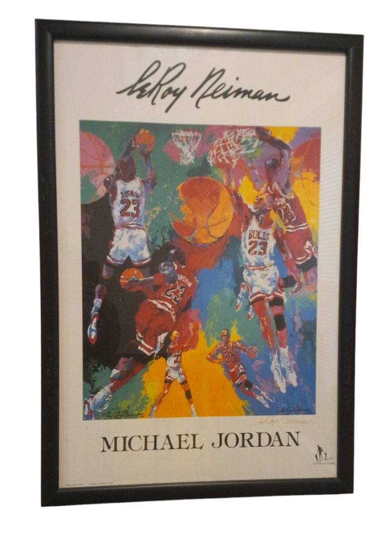 Michael Jordan By Leroy Neiman Art Print Chicago Bulls Basketball ...