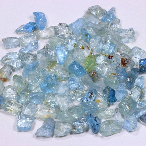 84ct Group Of Aquamarine Rough Freeform Rough