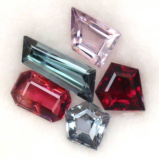 1.92ct Natural 5pcs.aaa++color Spinel Mogok Natural Gemstone Fancy Cut ...
