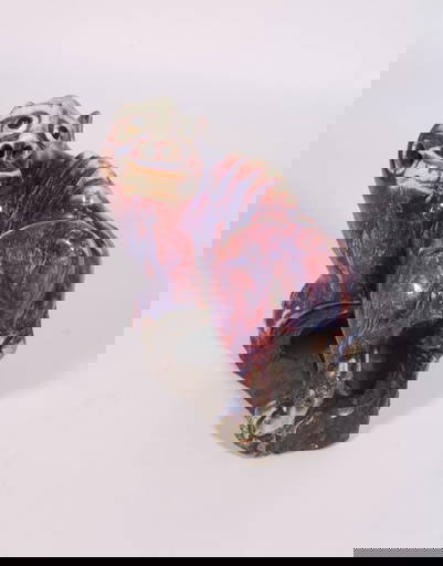 Chinese Red Glazed Sculpture Of A Mythical Beast, 18th Century