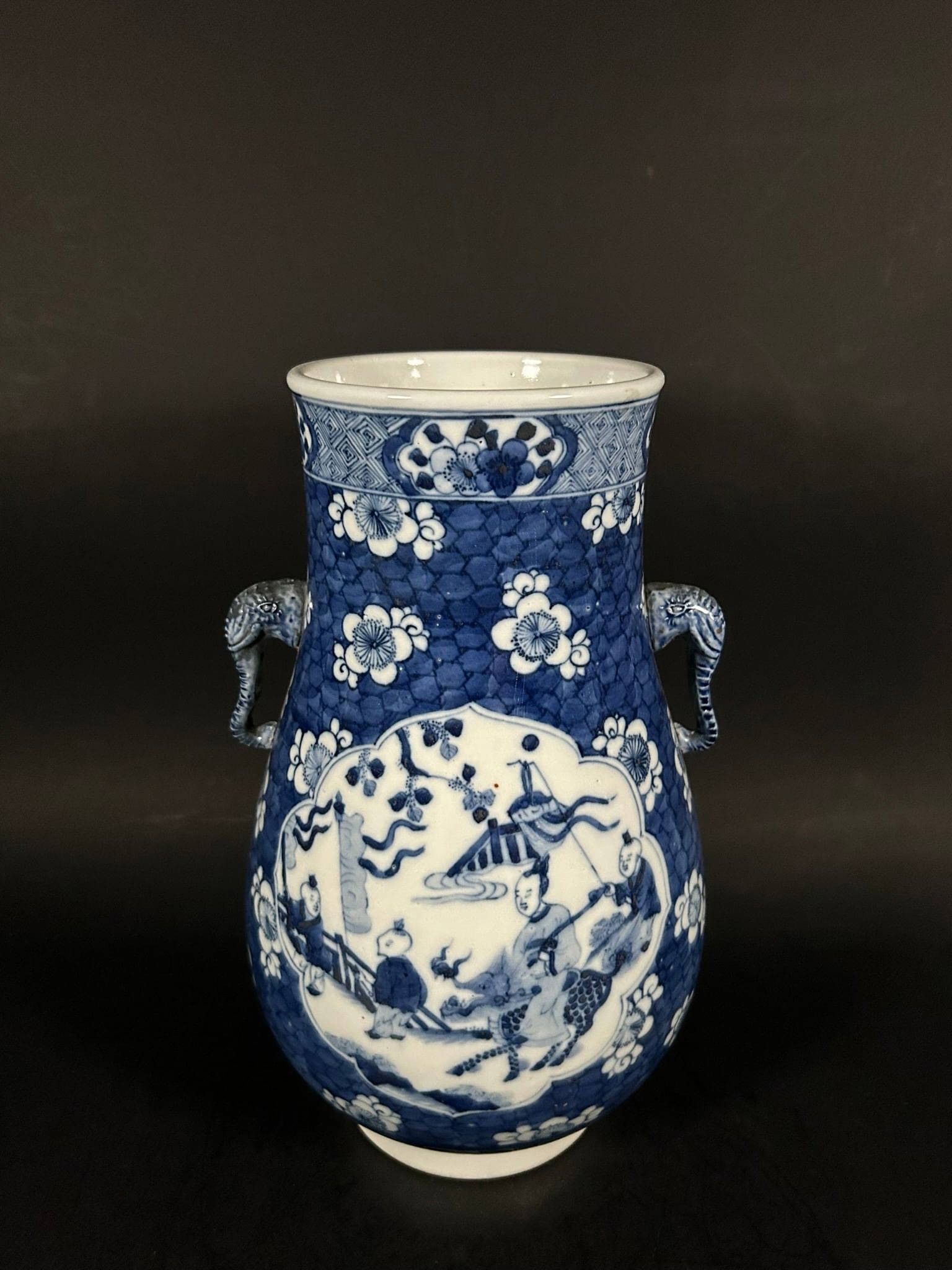 A Chinese Blue And White 'medallion' 'figural' Hu-form Vase, Zun, Qing ...
