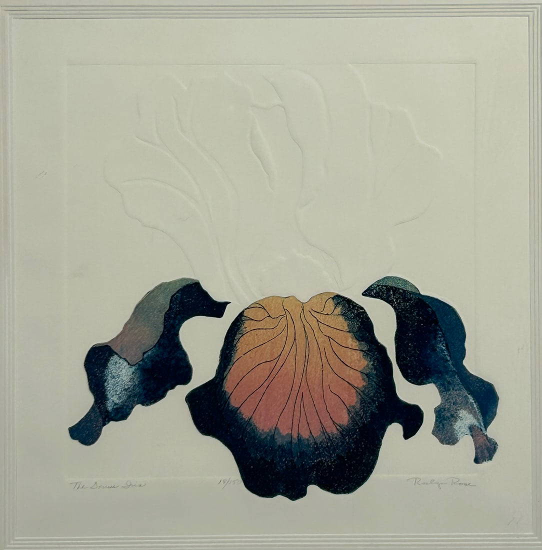 A Lithograph Of Genus Iris, Signature Roslyn Rose Auction