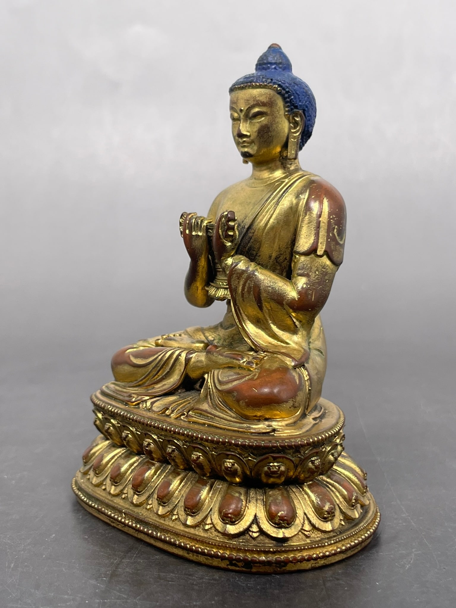 Donald Ratcliffe Collection Sticker: A Gilt Bronze Figure Of Seated ...