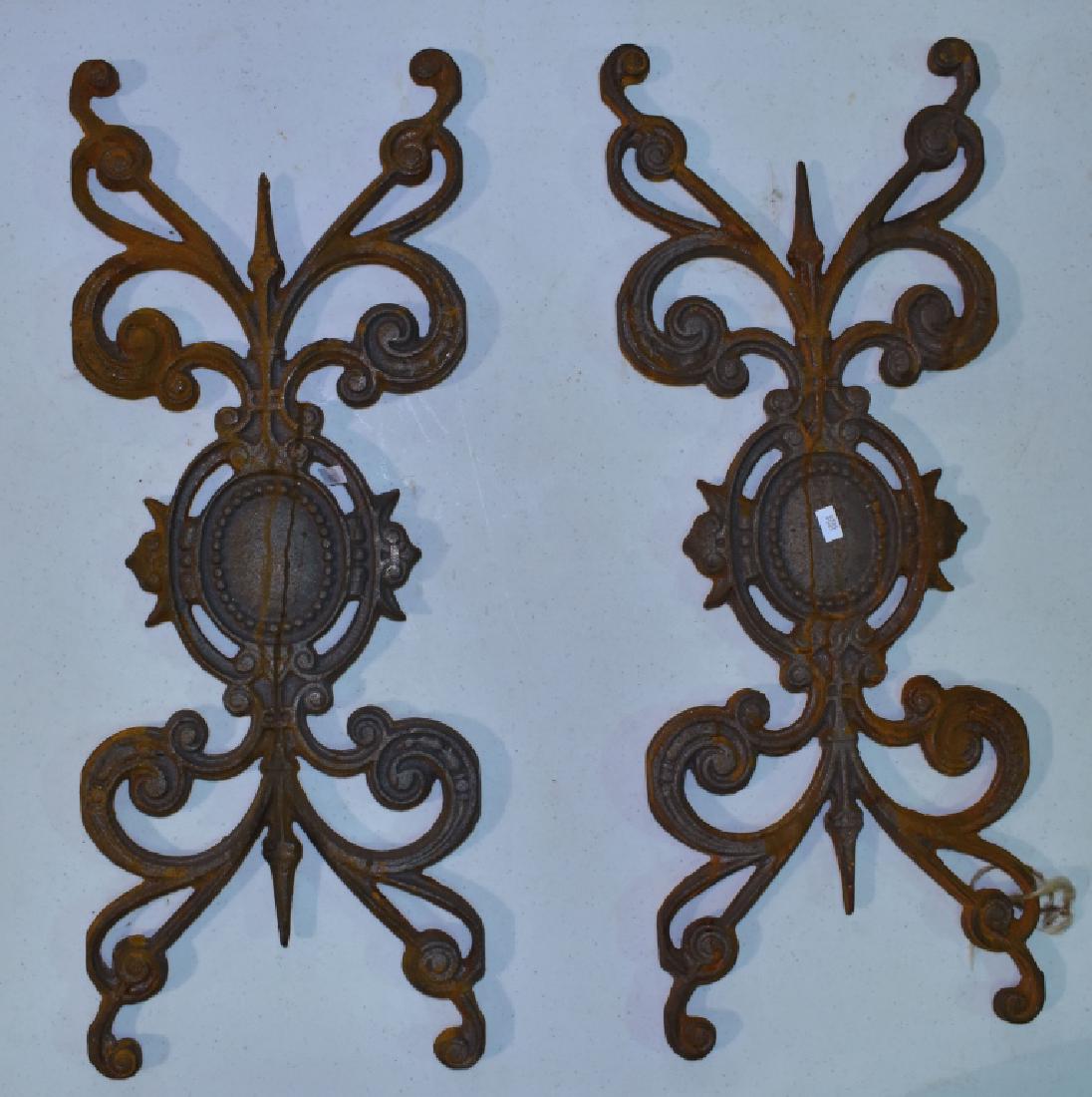 Pair of Cast Iron Decorative Fence Panels