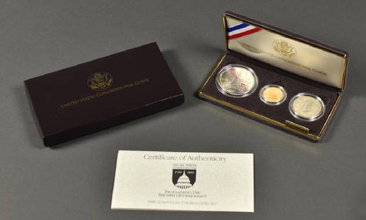 1989 3 Coin Set Congressional Coin Set