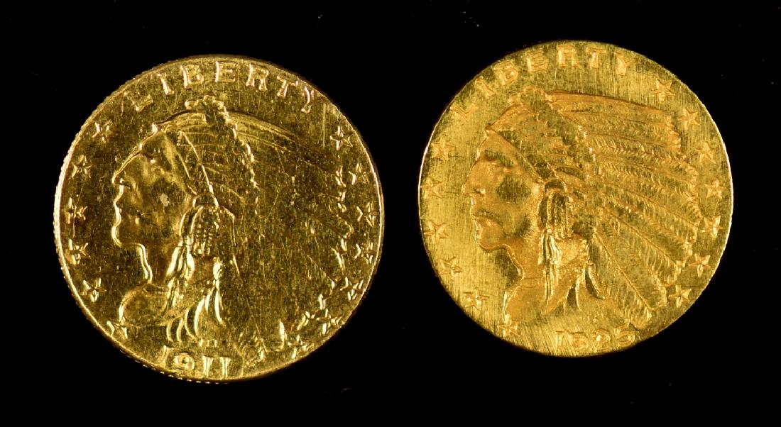 Two Counterfeit $ 2 1/2 Gold Coins