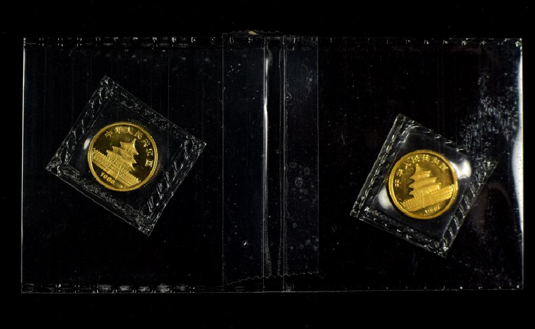 1986 & 1988 1/20 Oz. Gold Pandas