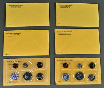 11 1960 1964 Silver Proof Sets, Most Unopened