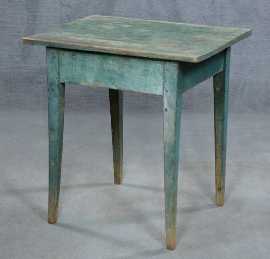 Green Painted Primitive Stand