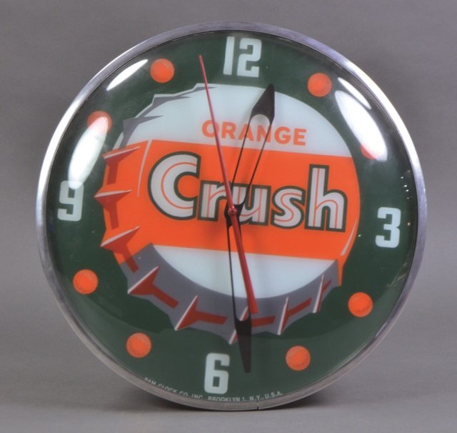 Orange Crush Bubble Clock