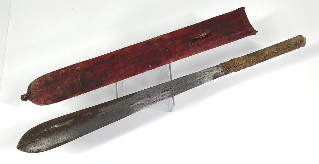 African Maasai Kenya Seme Short Sword With Sheath Auction