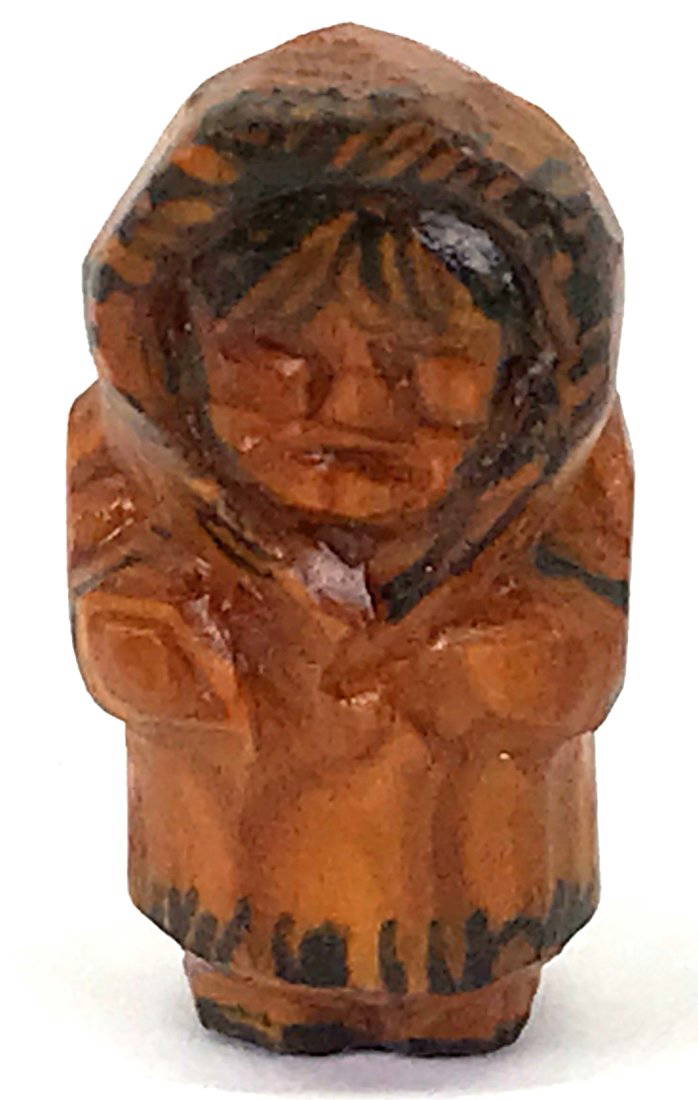Buy Vintage Inuit Carved Wood Miniature Doll. | Succetti Gallery In Il