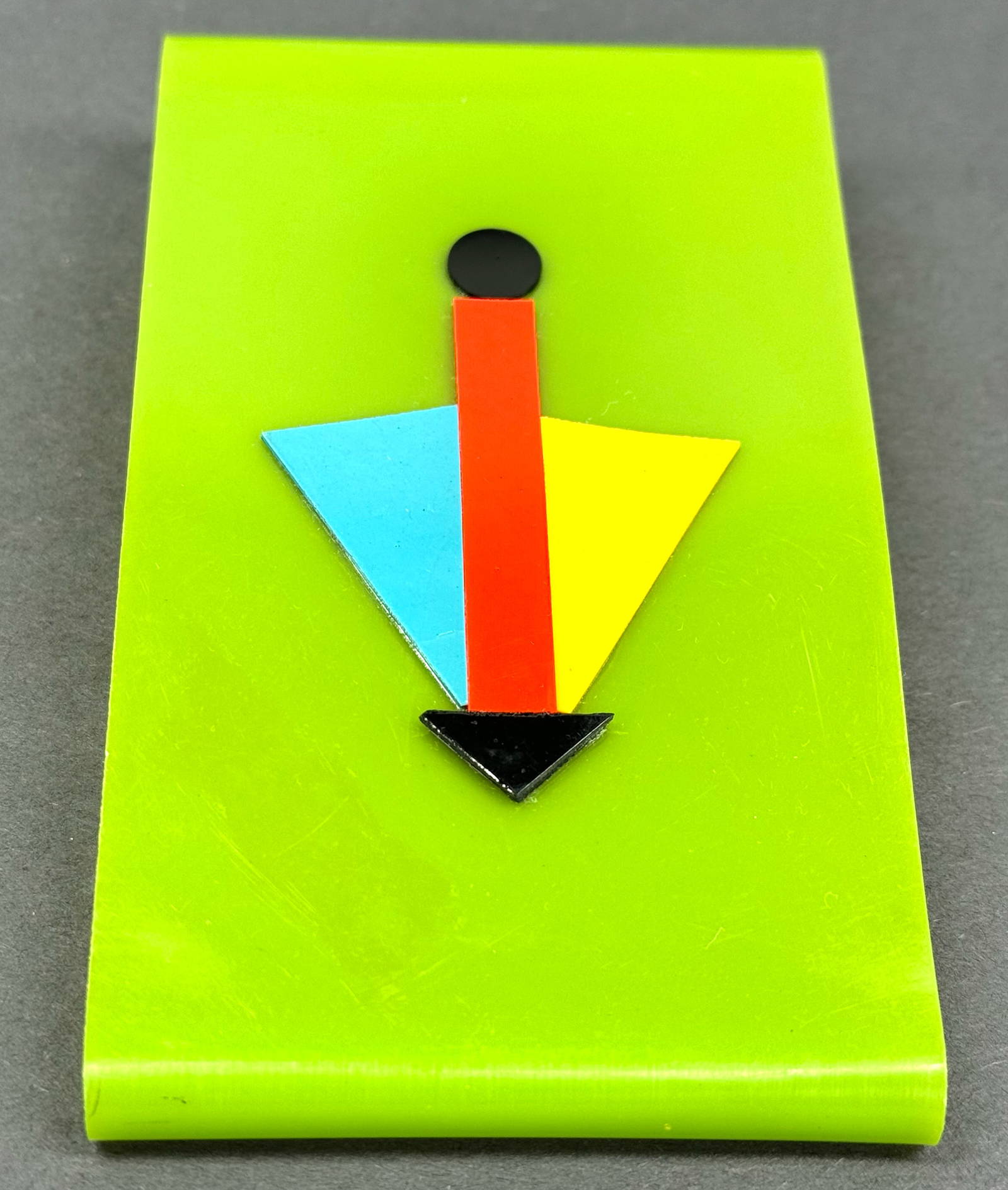 Vintage Constructivist Style Hand Crafted Colors Celluloid Collage ...