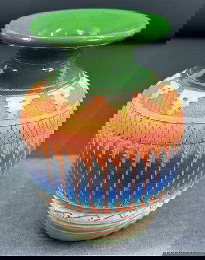 Navajo Sam Dine Etched Pottery Vase.