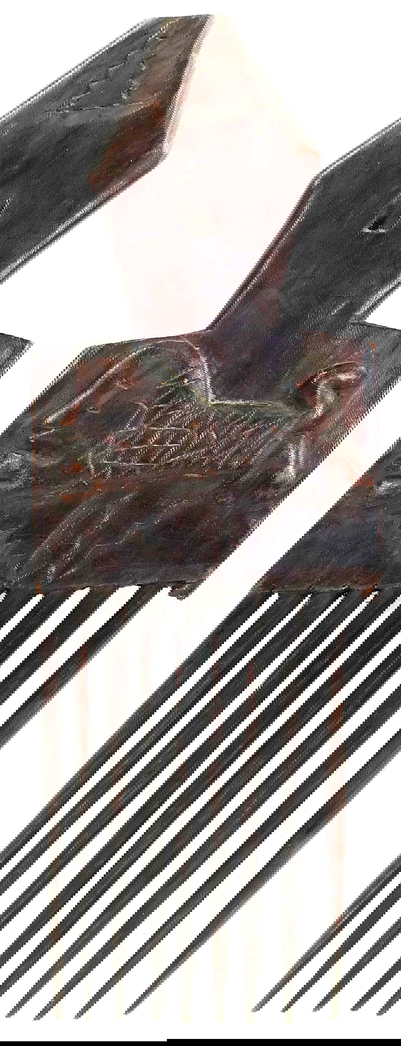 African Chokwe Drc Large Hair Comb Auction