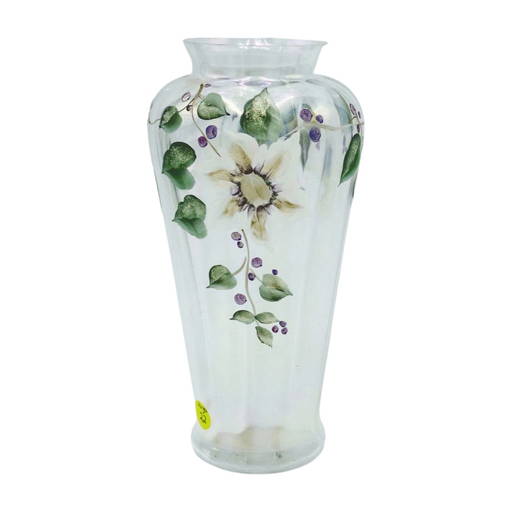 Fenton Opalescent Hand Painted Vase Jeanne Cutshaw
