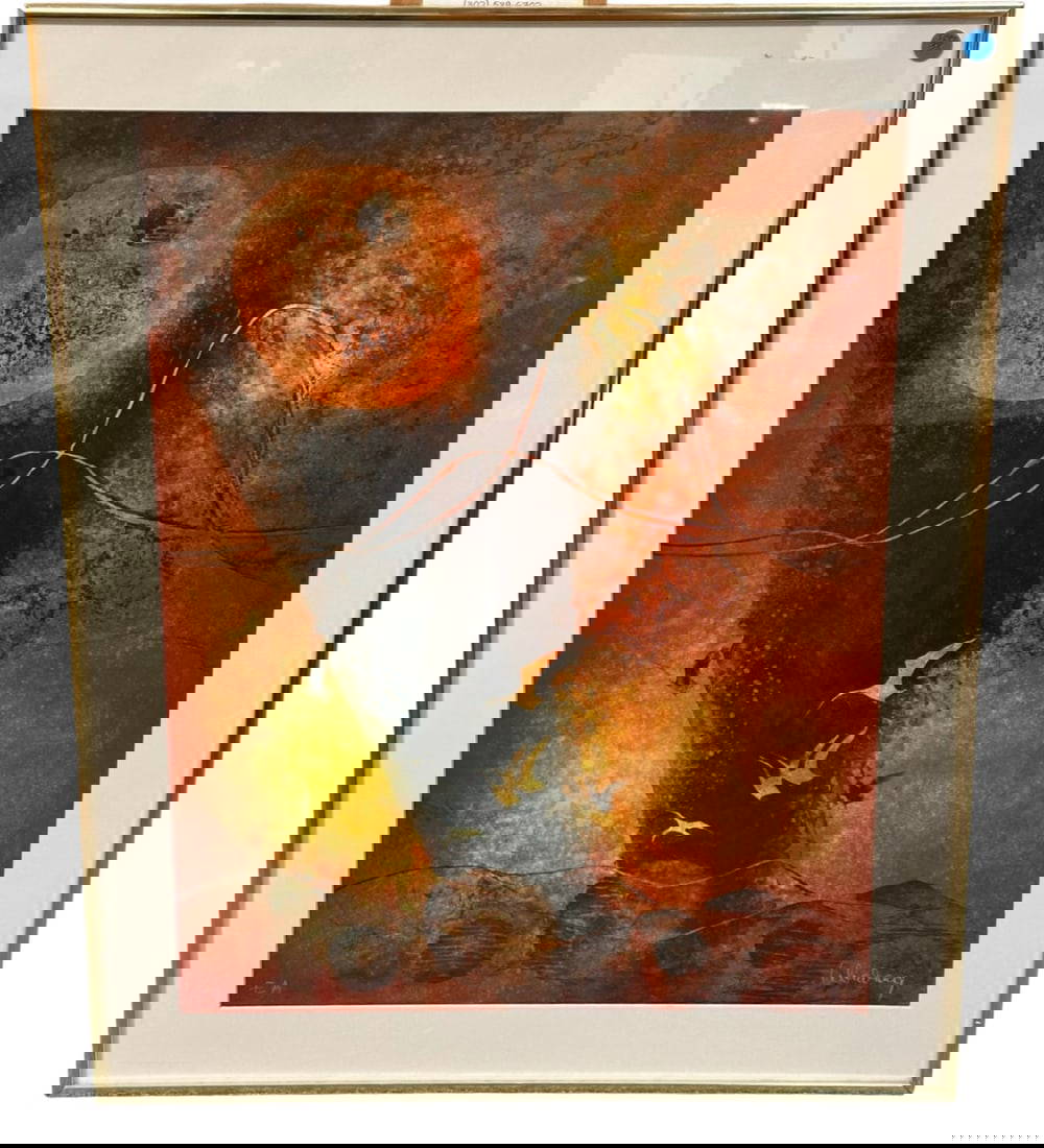 Rare Lebadang Abstract Signed Litho Artists Proof Auction