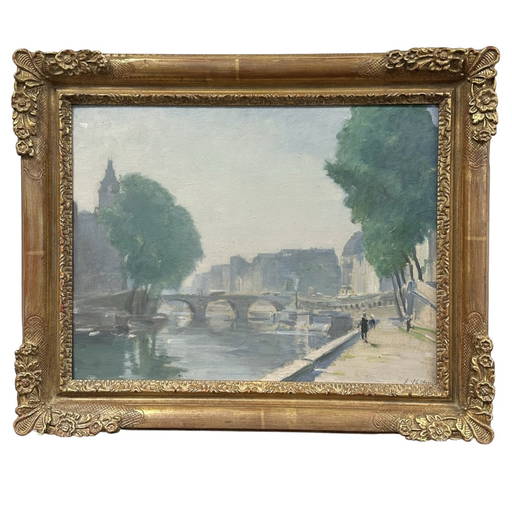 Eugene Thiery (1875 1961 Pont Marie Oil
