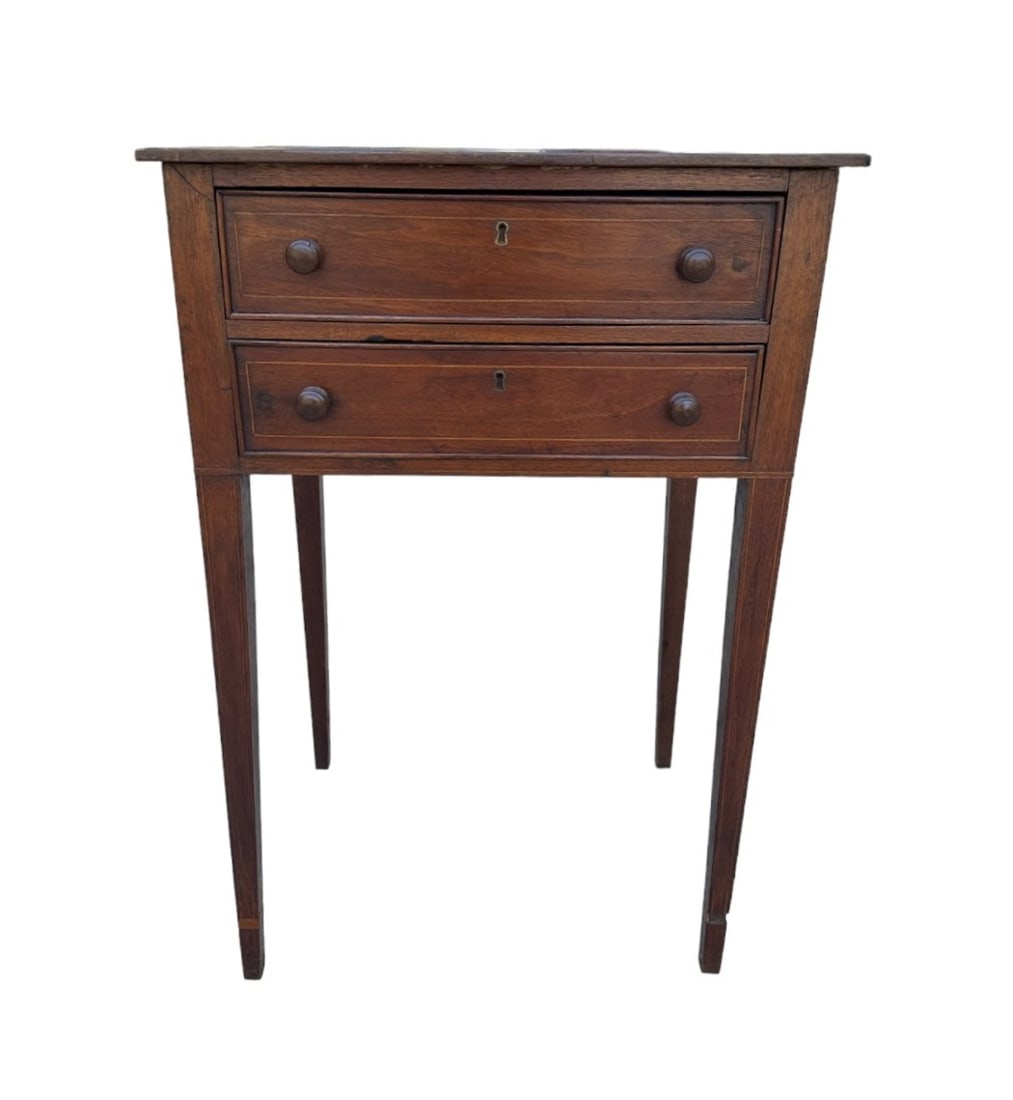 Antique Hepplewhite Style 2 Drawer Stand Auction