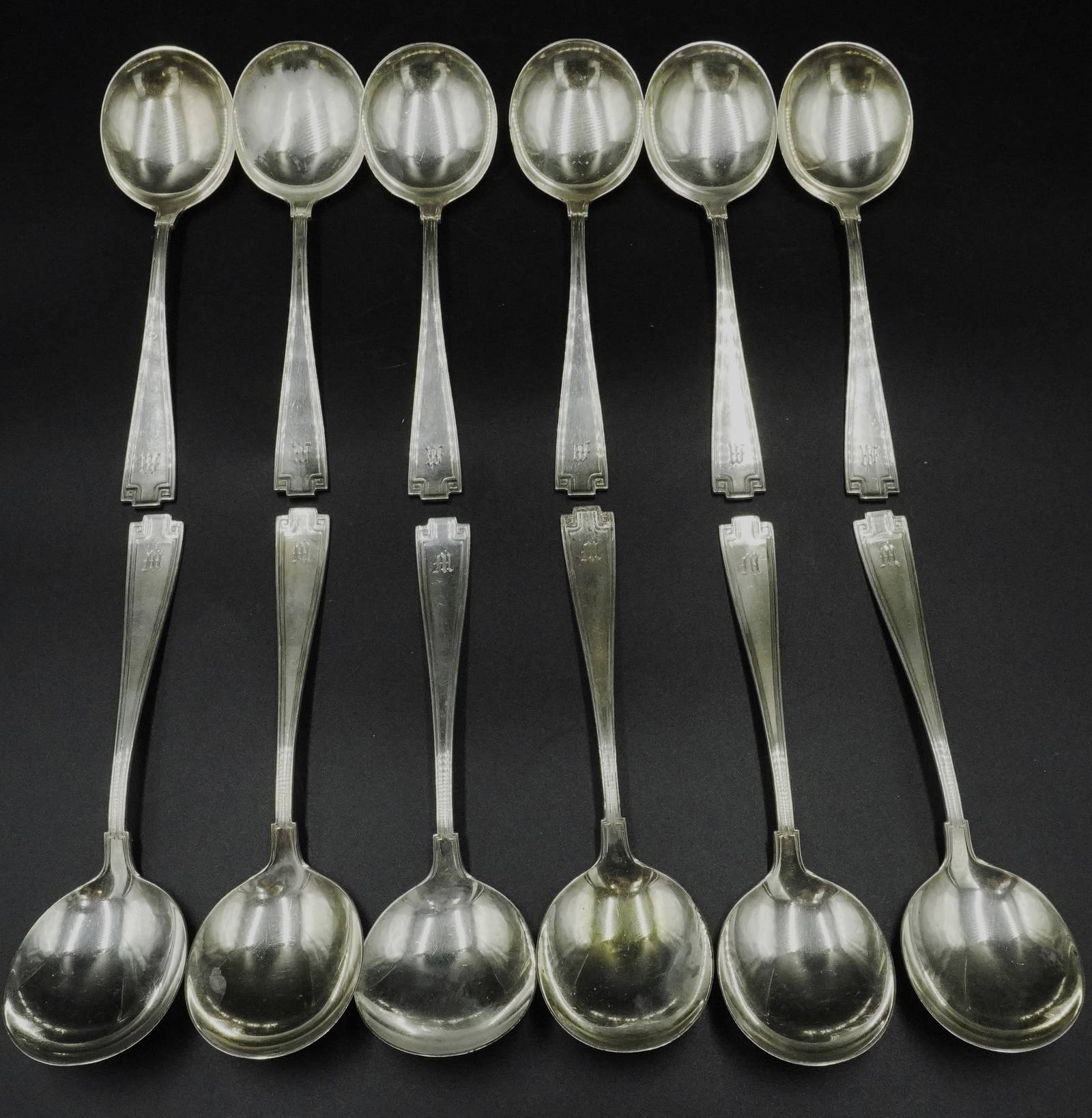 12 Gorham Sterling Silver Etruscan Gumbo Spoons Auction