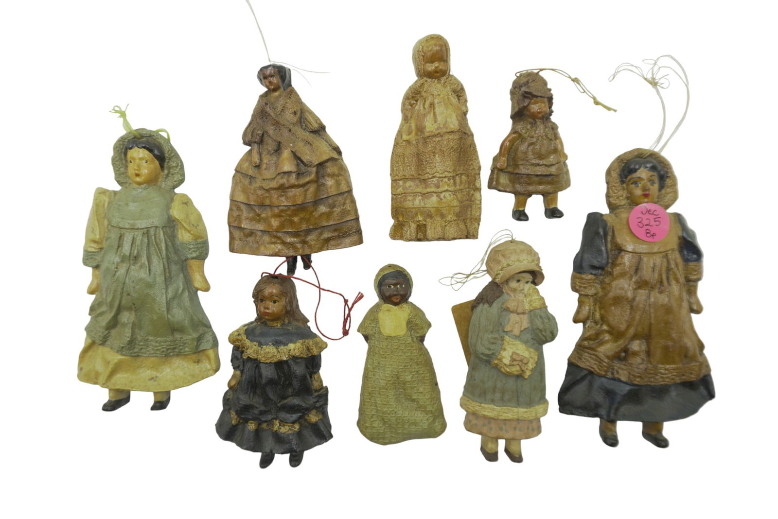 8 Vintage Ike & Sandy Spillman Wood Ornaments Auction