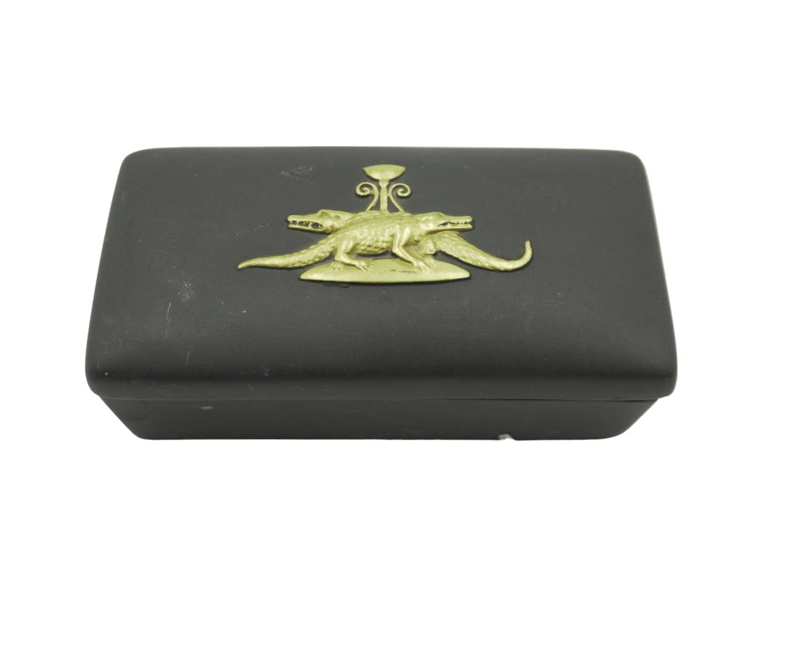 Rare Wedgwood Basalt Crocodile Box Auction
