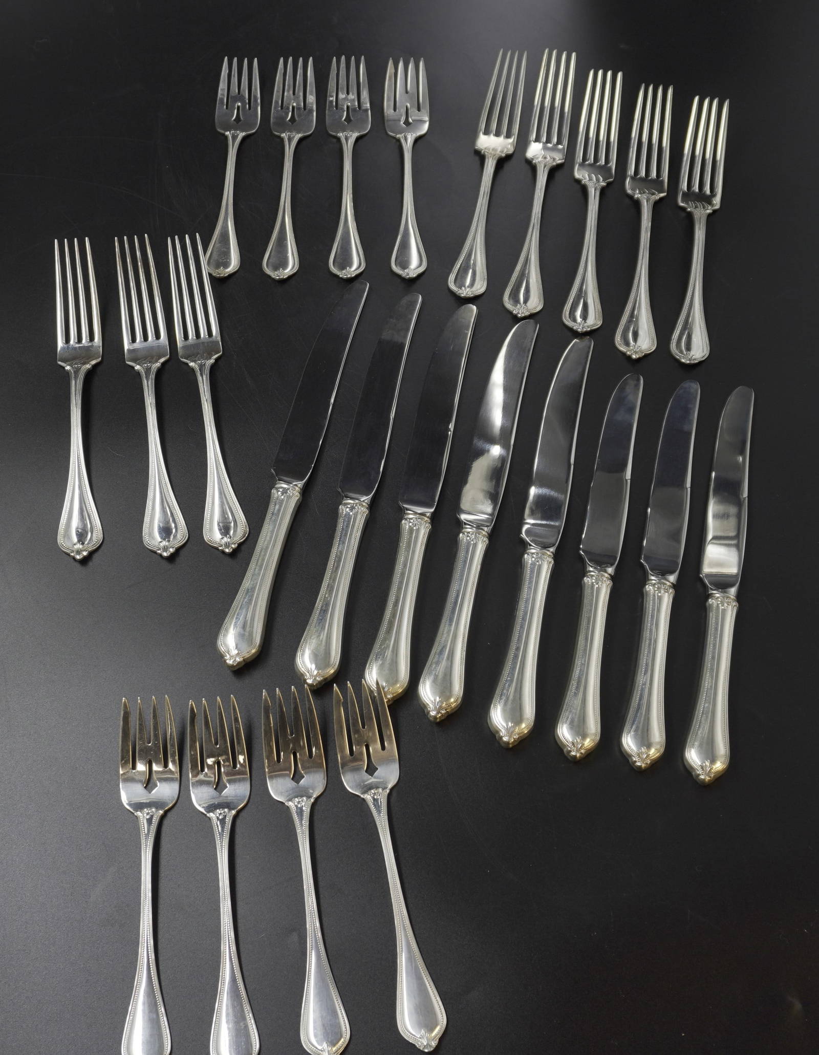 24 Pc Sterling Silver Towle Newbury Flatware Auction